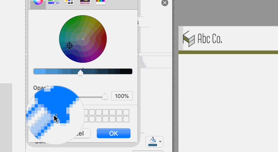 Changing shape colors
