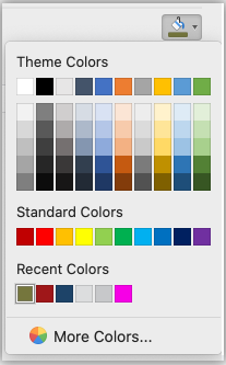 Changing shape colors