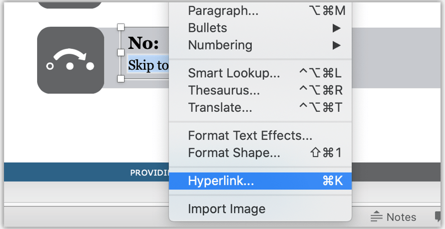 Editing hyperlinks in PowerPoint