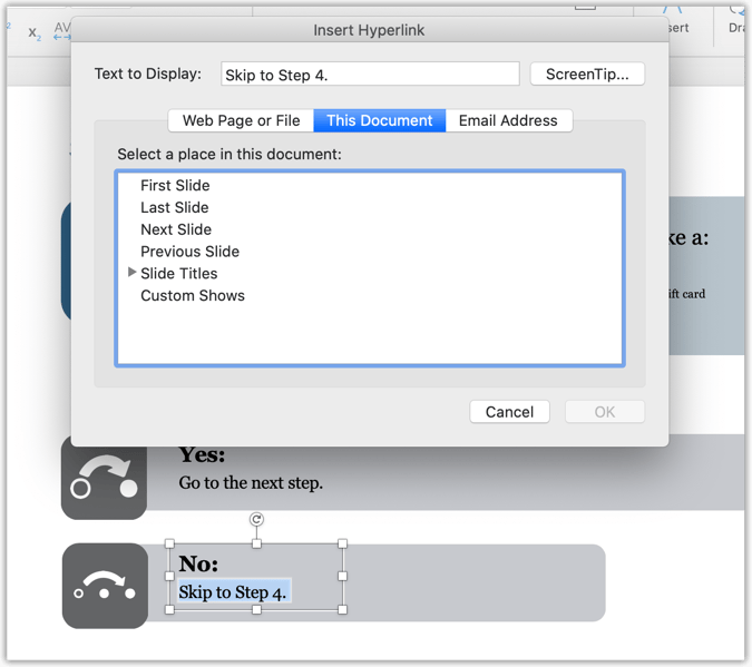 Editing hyperlinks in PowerPoint
