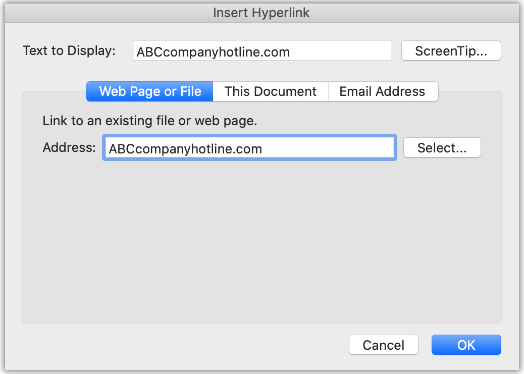 Editing hyperlinks in PowerPoint